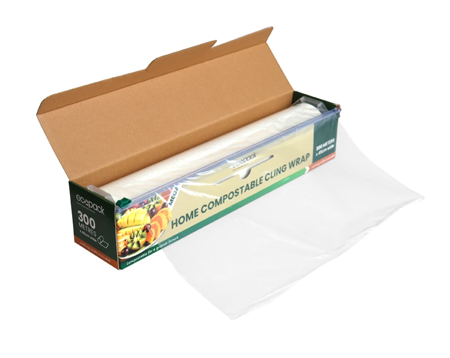 Cling Wrap Home Compostable 300m x 450mm Carton 4 - Ecopack - Shop 24/7 ...
