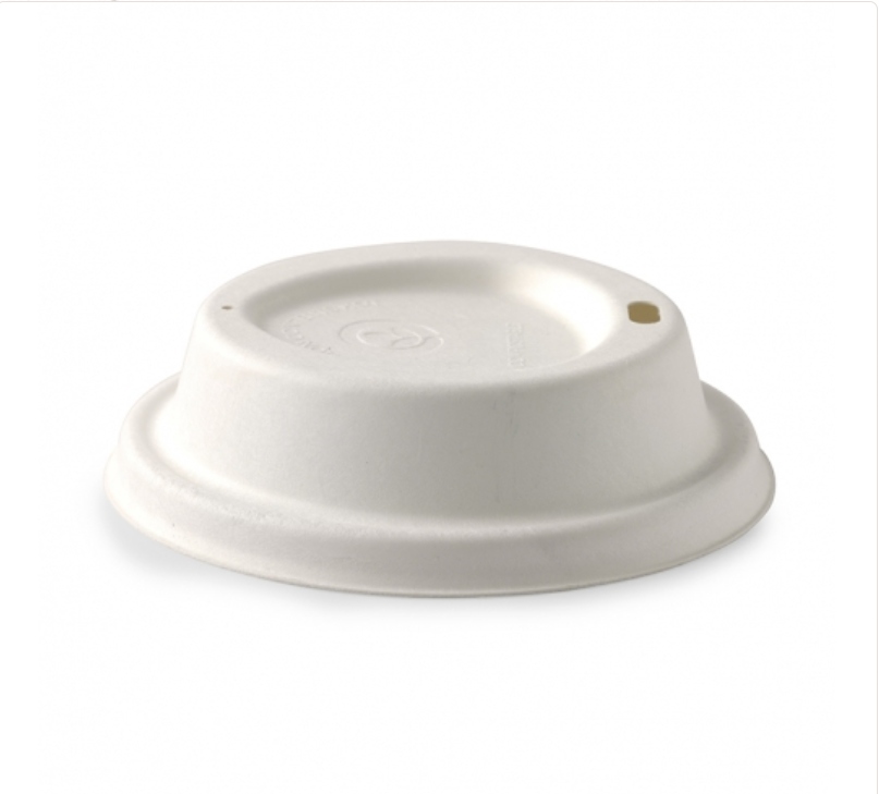 90mm Pulp Coffee Lids for 12 16 & 20oz, White - BioPak - Shop 24/7 at ...